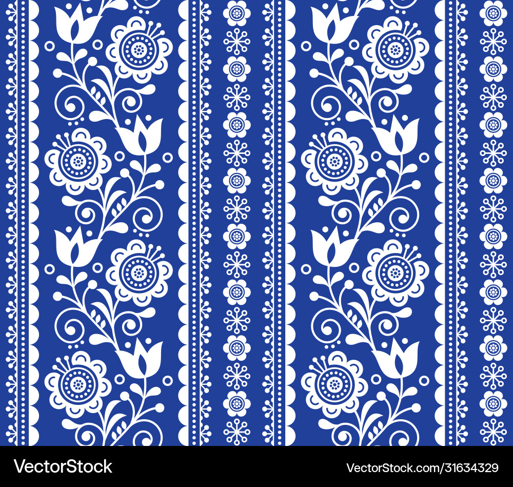Scandinavian Floral Pattern Royalty Free Vector Image