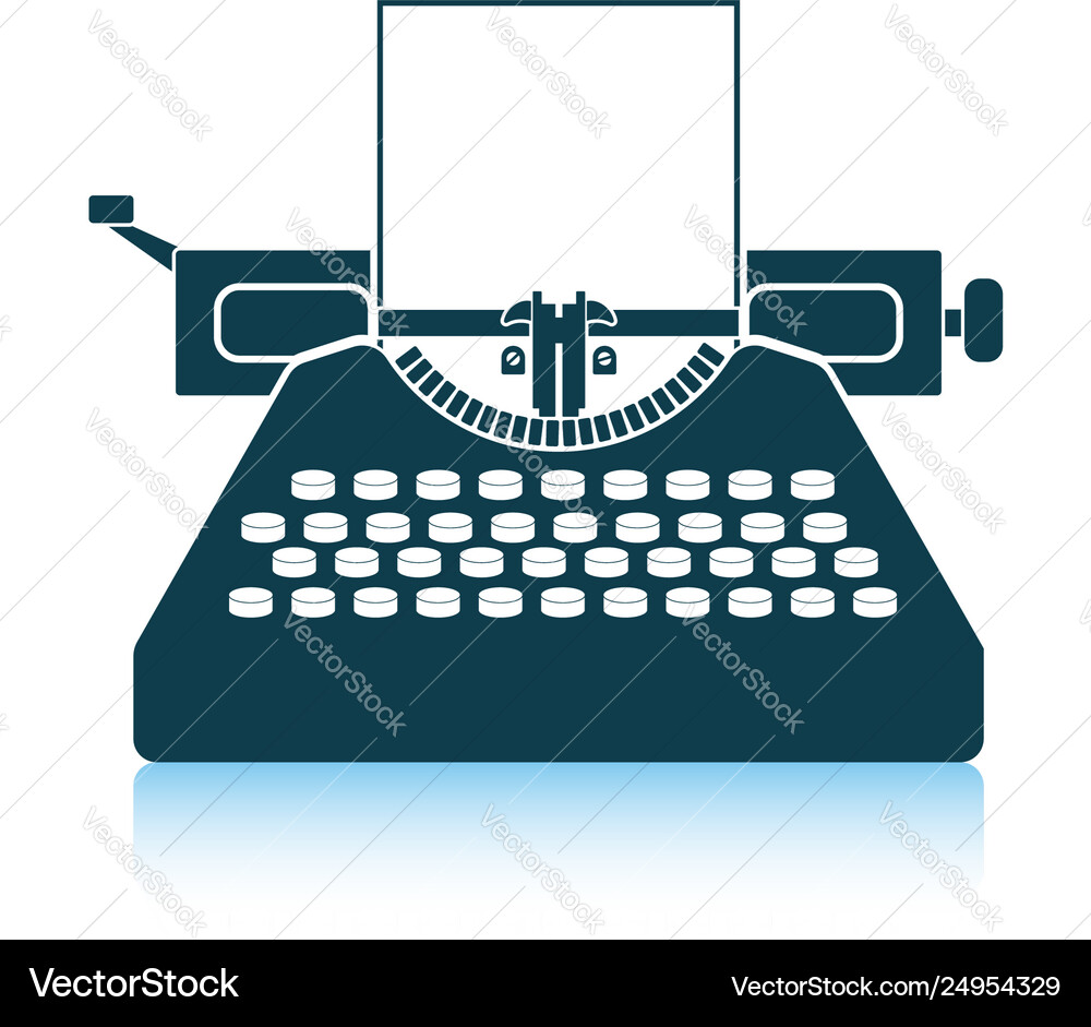 Typewriter icon Royalty Free Vector Image - VectorStock
