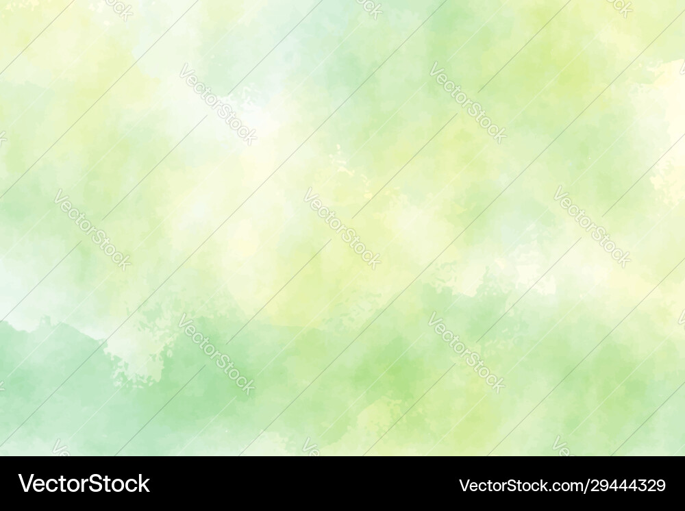 Yellow and green watercolor background for spring Vector Image
