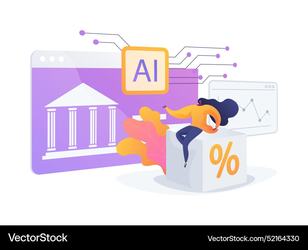 Ai-driven credit risk assessment abstract concept Vector Image