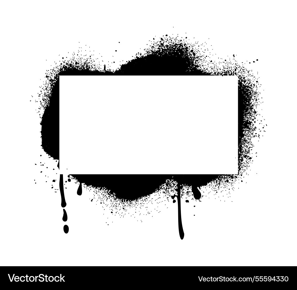 Grunge stencil frame graffiti spray Royalty Free Vector