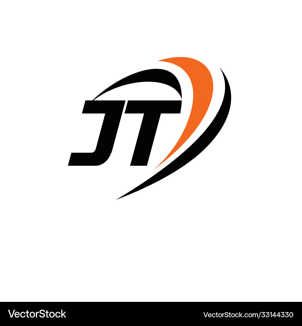 Jt monogram logo Royalty Free Vector Image - VectorStock