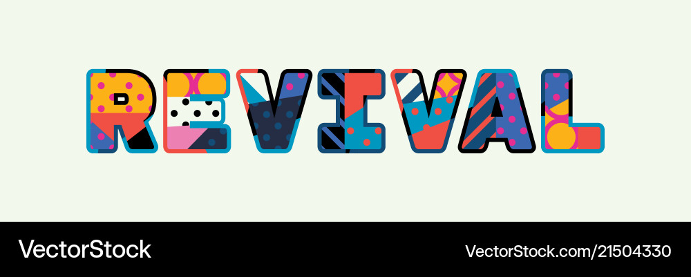 Revival concept word art Royalty Free Vector Image