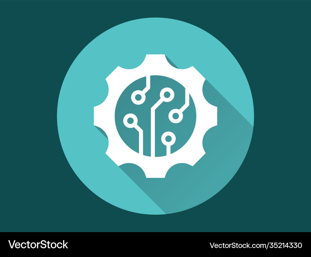 Science technology icon Royalty Free Vector Image