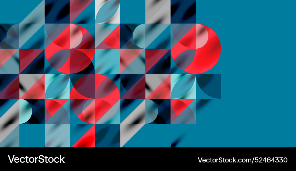 Triangles round and circles techno art Royalty Free Vector