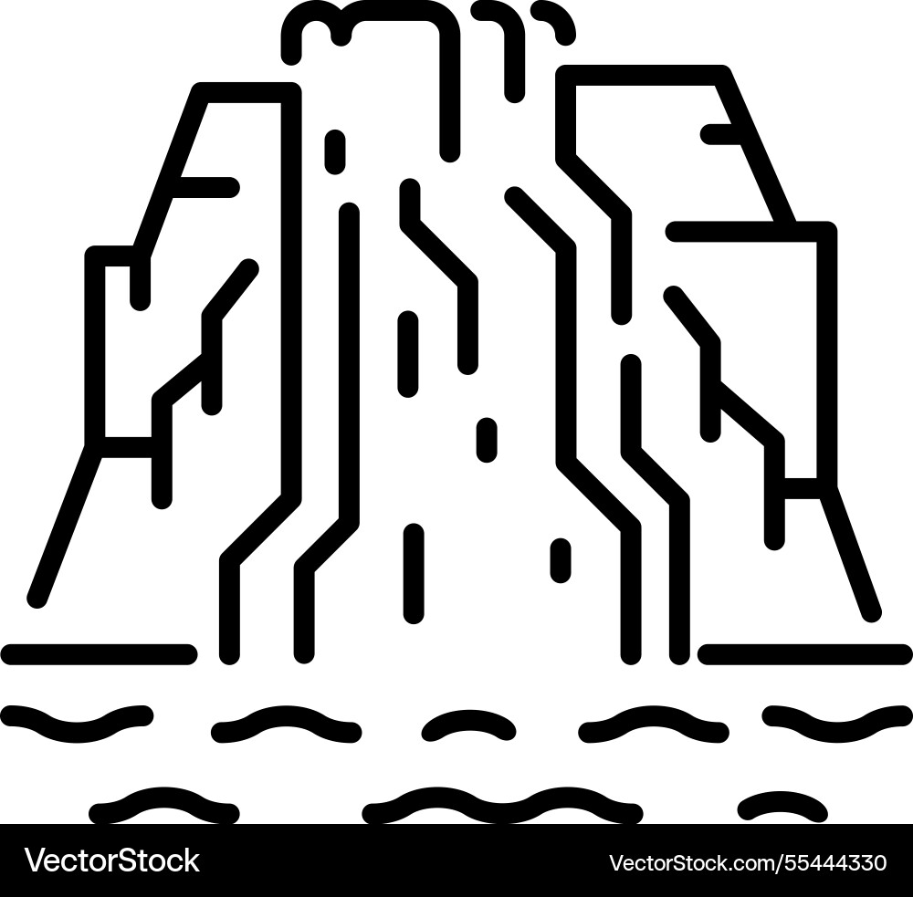 Waterfall Royalty Free Vector Image - VectorStock