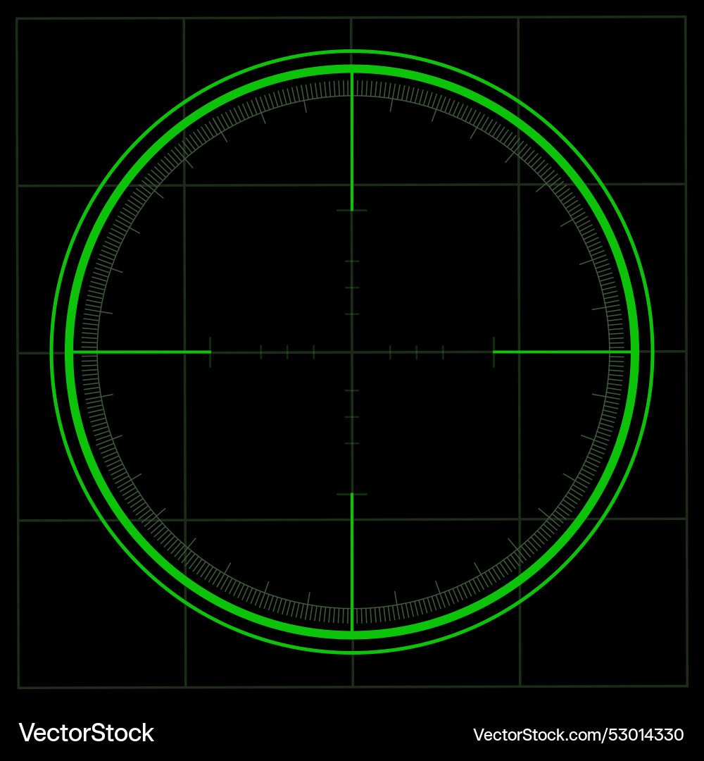 Weapon night sight sniper rifle optical scope Vector Image