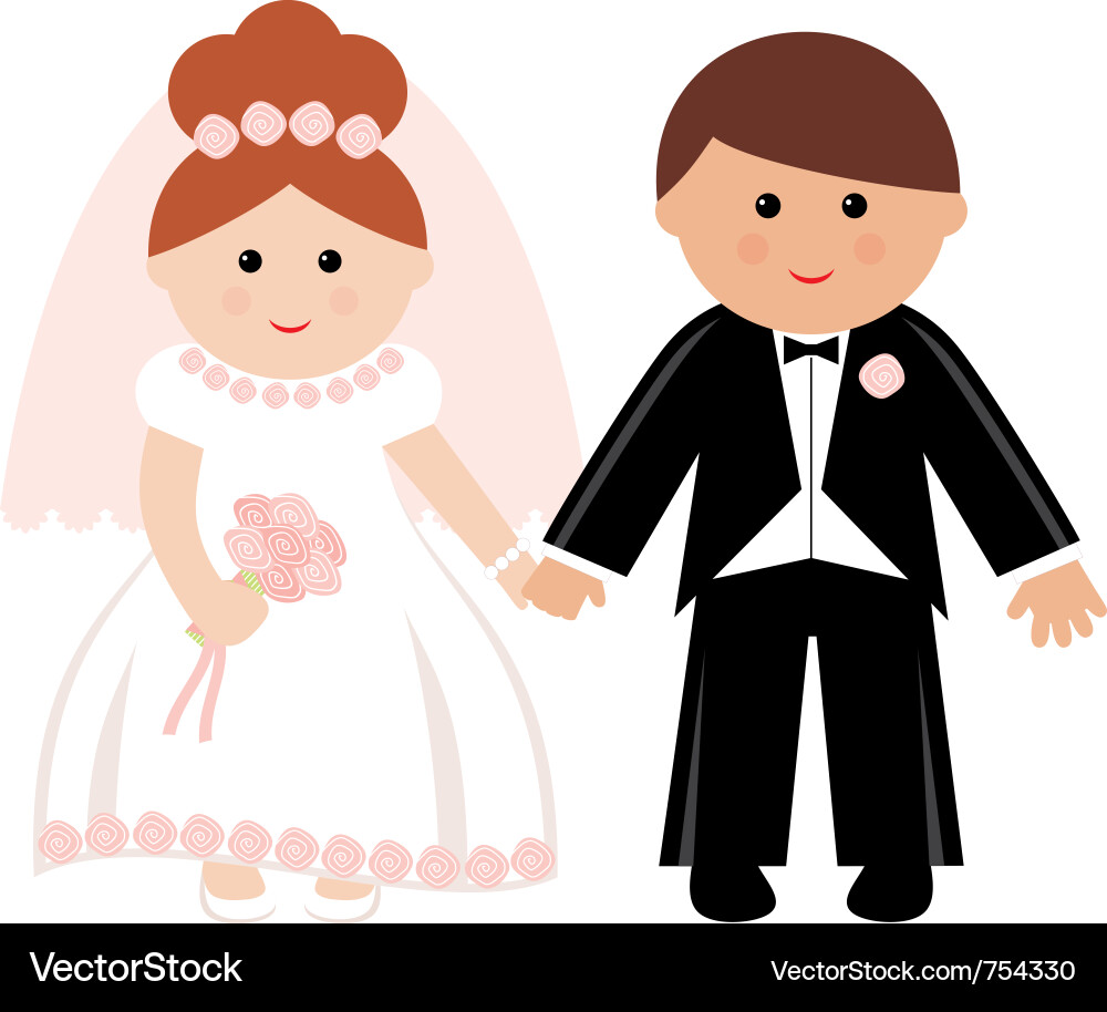 Wedding couple Royalty Free Vector Image - VectorStock