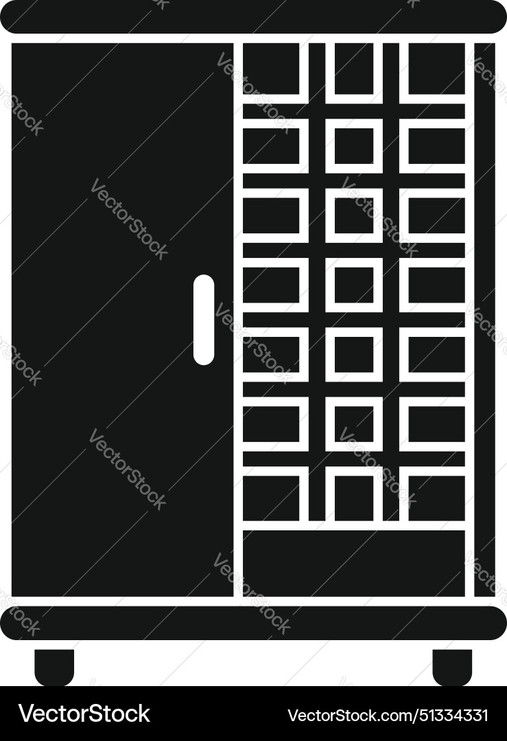 A sleek black wardrobe icon Royalty Free Vector Image