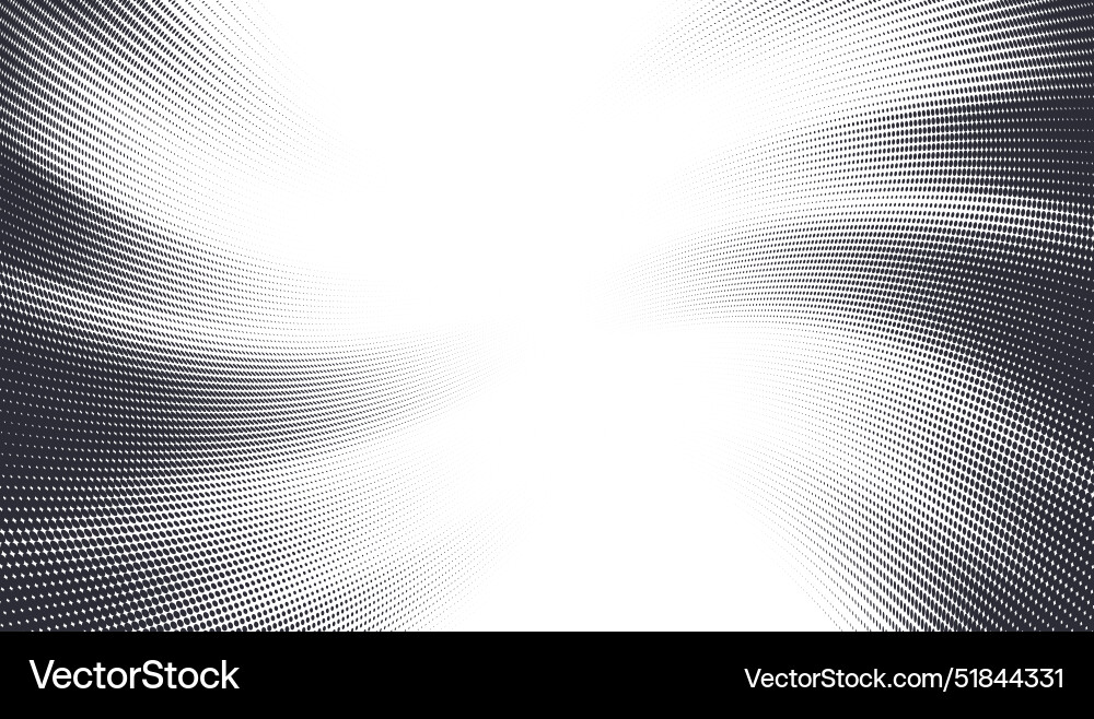 Abstract halftone background with wave pattern Vector Image