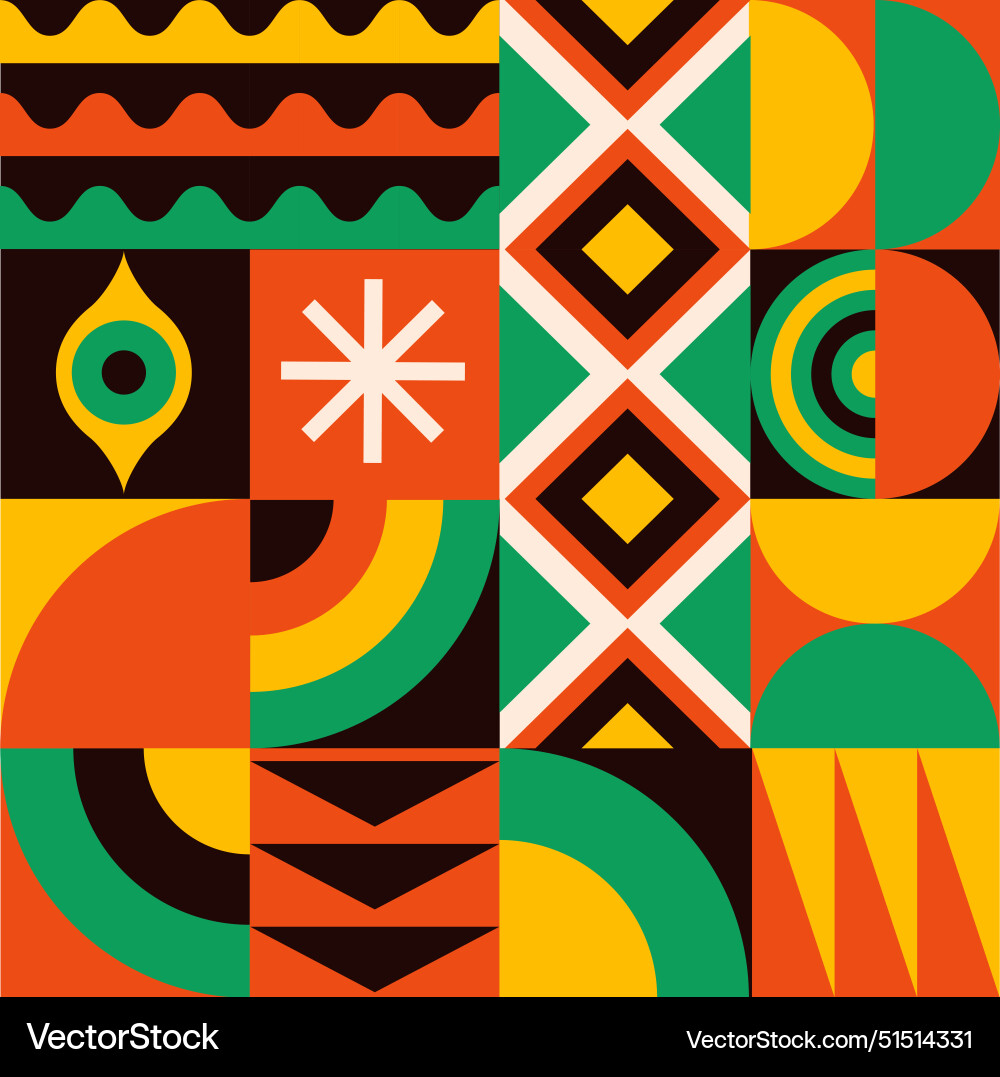 African pattern black history month background Vector Image
