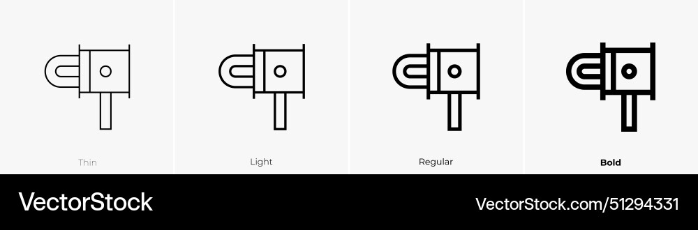 Dmca icon thin light regular and bold style Vector Image