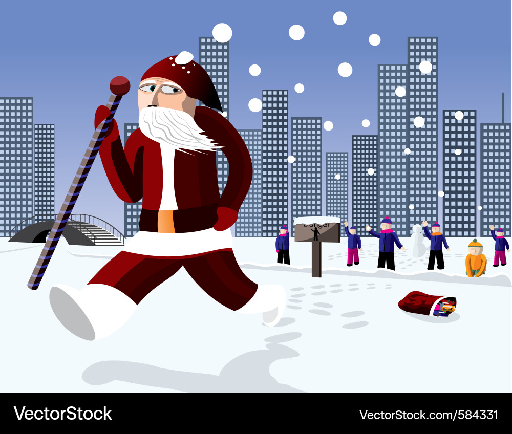 Funny santa Royalty Free Vector Image - VectorStock