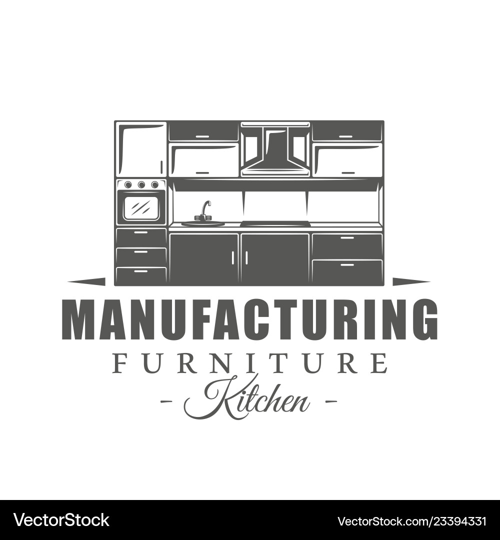 Furniture label isolated on white background Vector Image