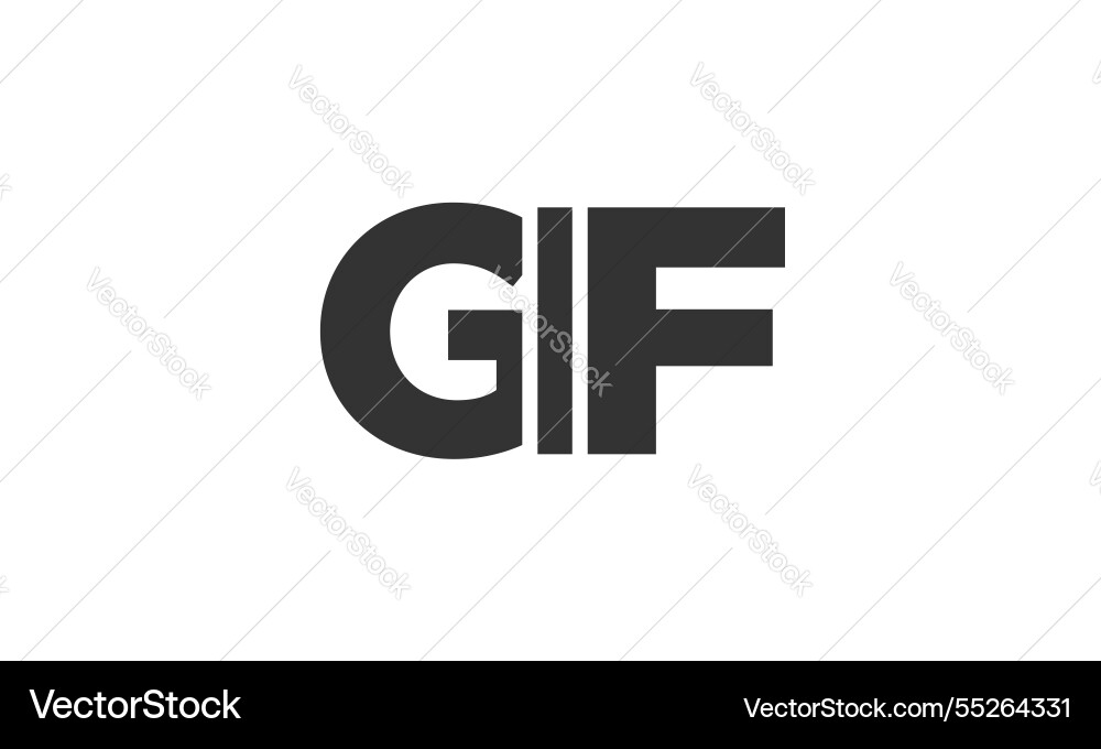 Gif logo design template with strong and modern Vector Image