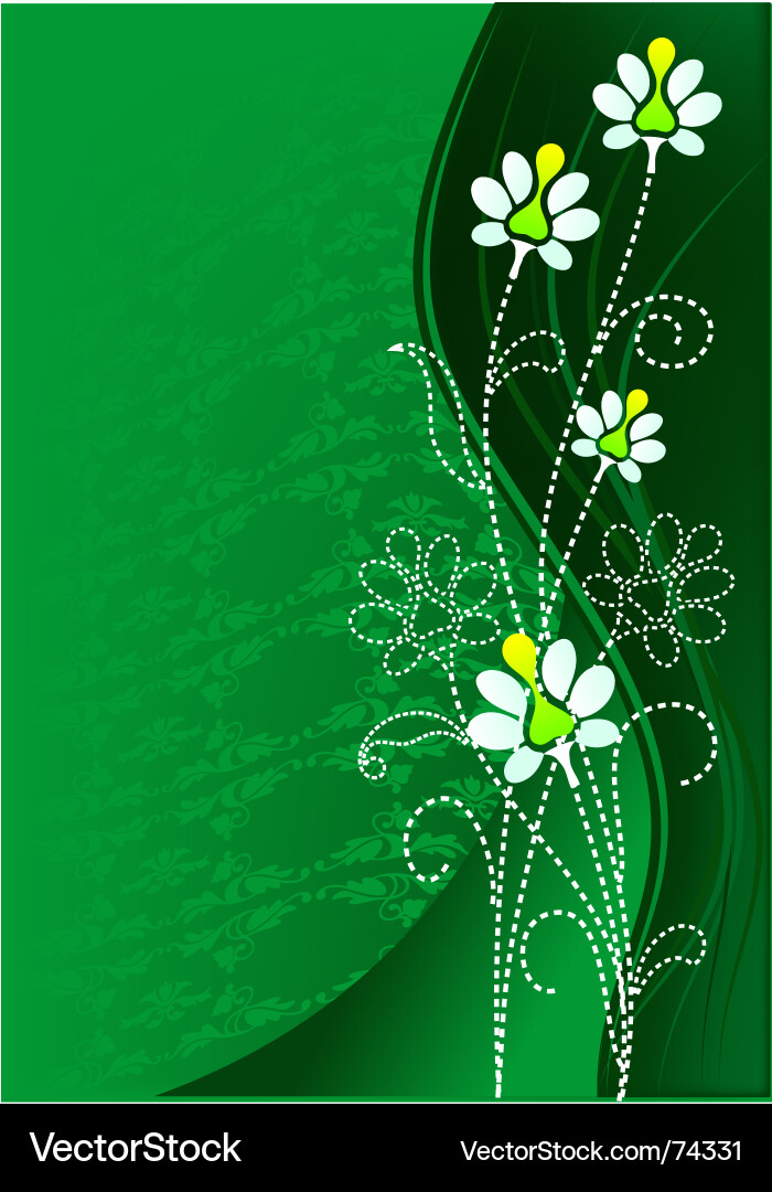 Green flower Royalty Free Vector Image - VectorStock