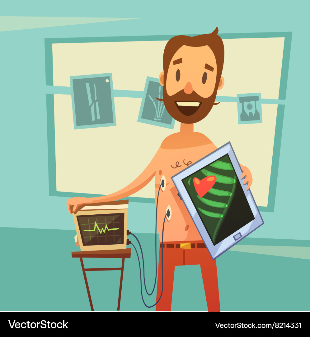 Heart Diagnostic Background Royalty Free Vector Image