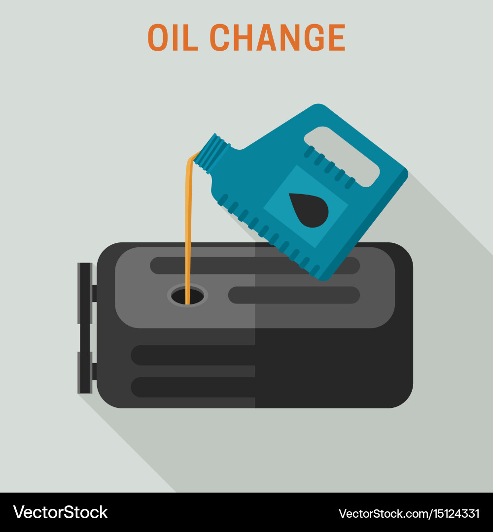 Motor oil change Royalty Free Vector Image - VectorStock