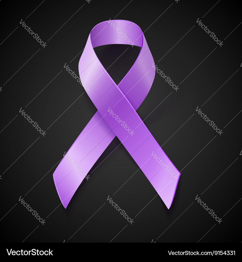 Periwinkle ribbon eating disorder awareness Vector Image