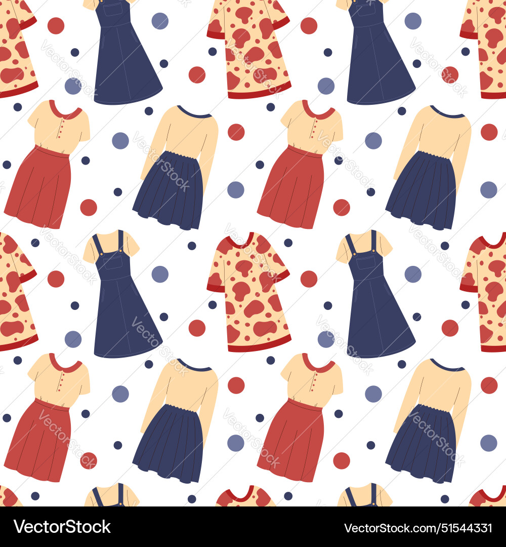 Seamless pattern of short fashionable Royalty Free Vector