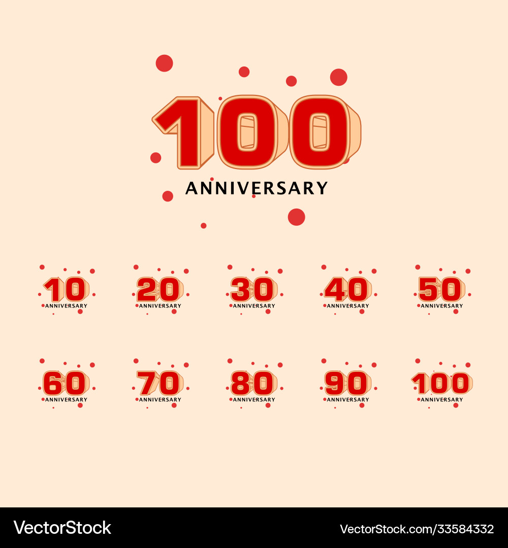 100 years anniversary template design – Free Vector | VectorStock