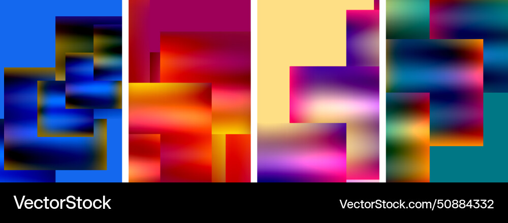 Colorful metal square abstract poster backgrounds Vector Image