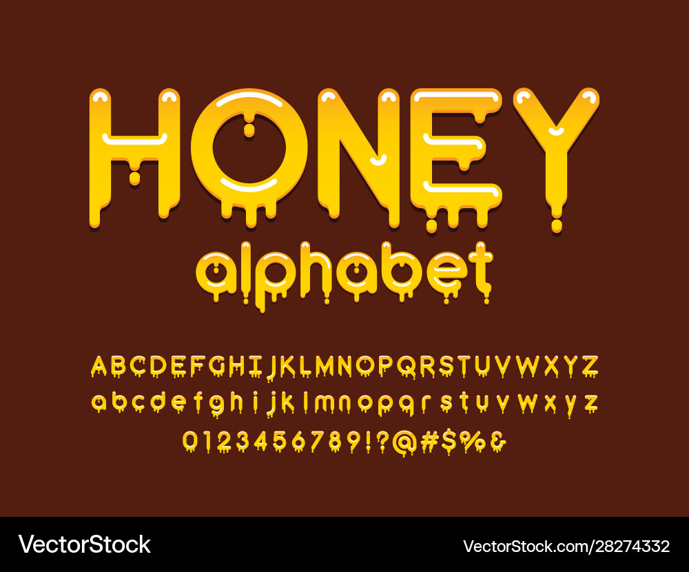 Melting font Royalty Free Vector Image - VectorStock