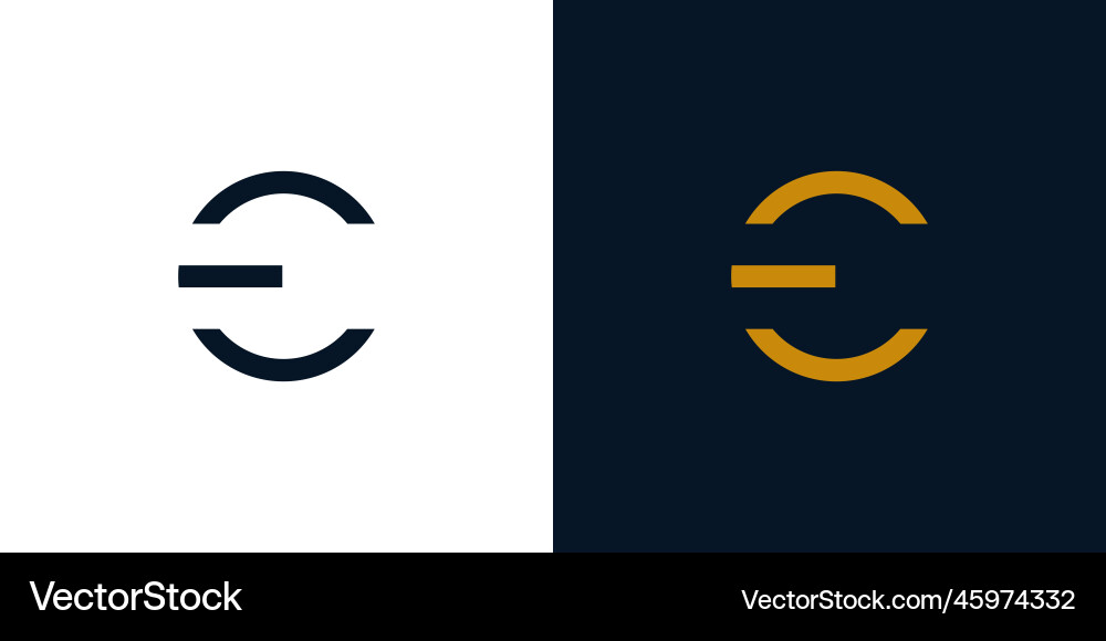 Modern and sophisticated e logo design Royalty Free Vector