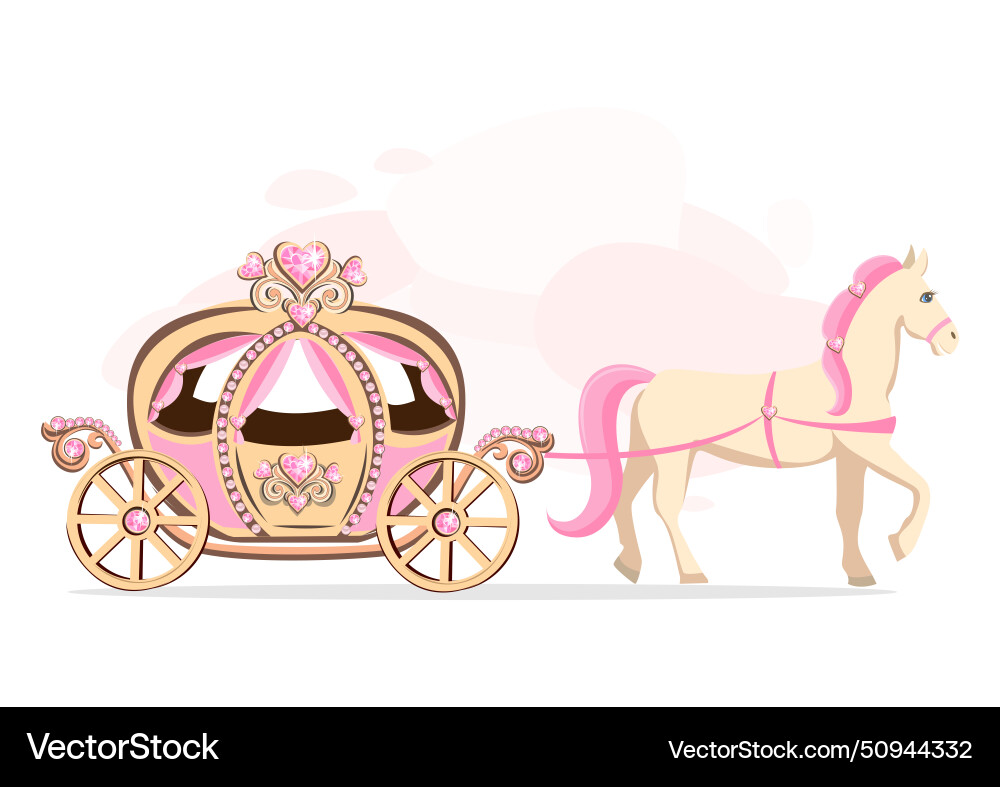 Princess carriage Royalty Free Vector Image - VectorStock
