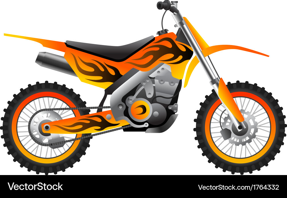 Sport motorcycle with tribal design Royalty Free Vector