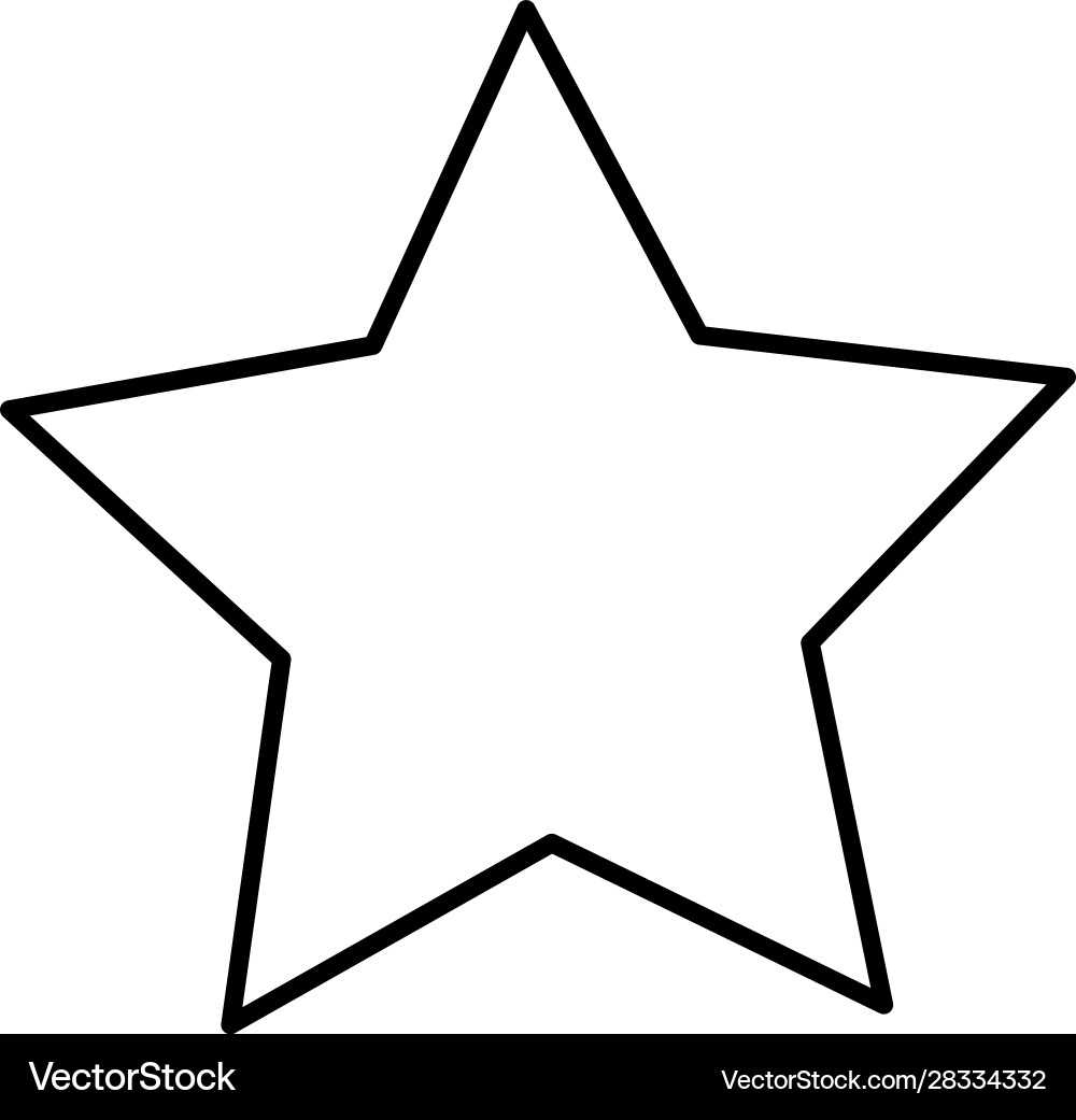 Star shape on white background Royalty Free Vector Image