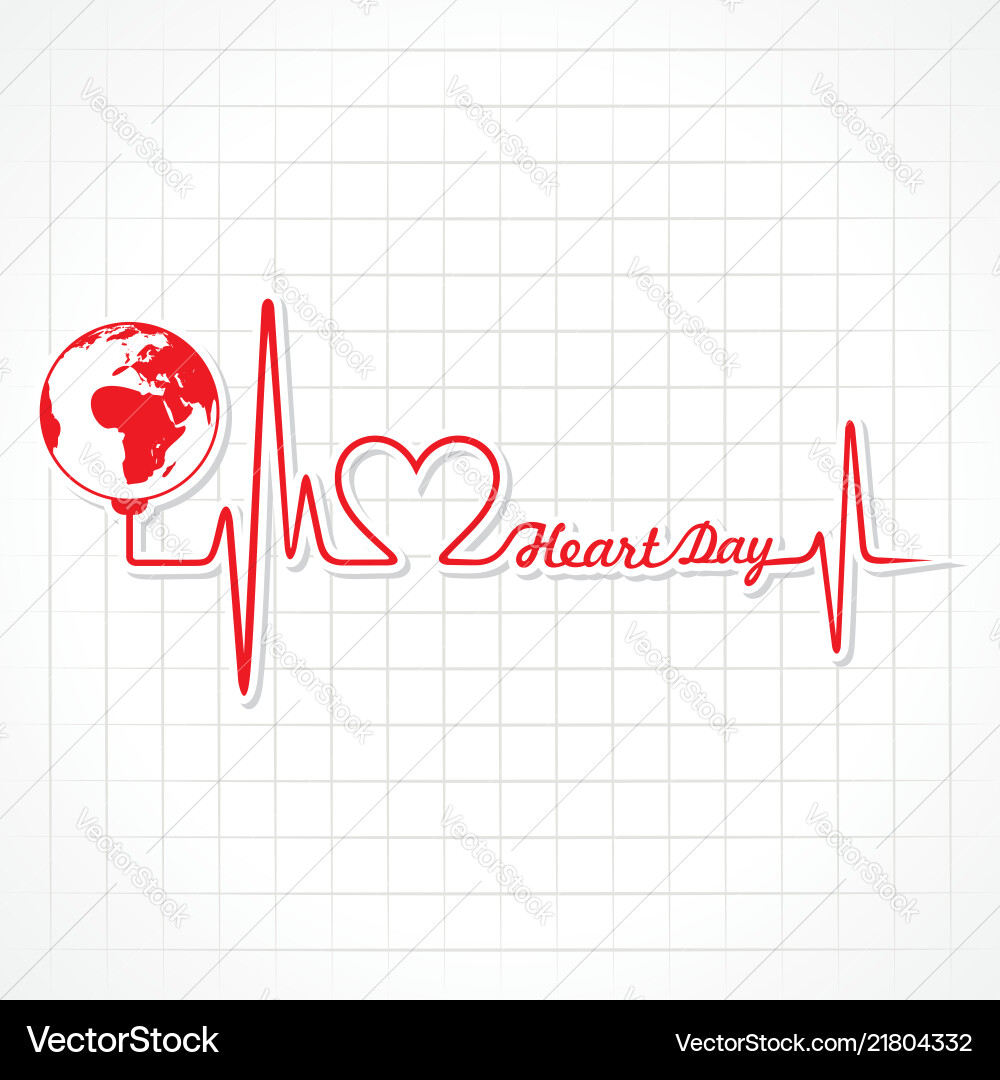 World Heart Day Background Royalty Free Vector Image