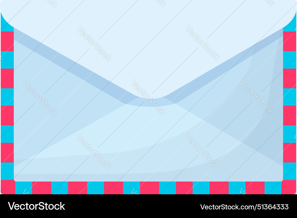 A blue envelope with red Royalty Free Vector Image