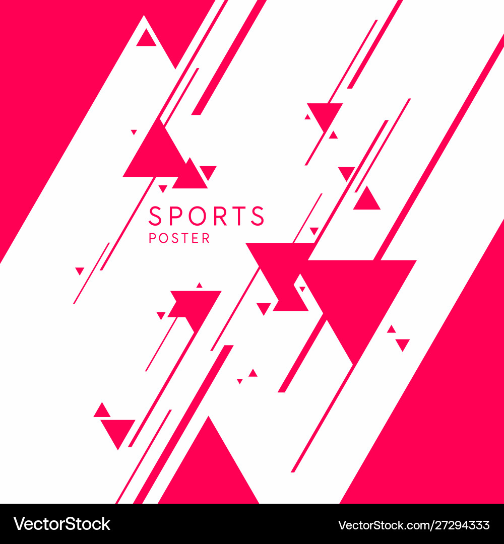 Abstract geometric background sports poster Vector Image
