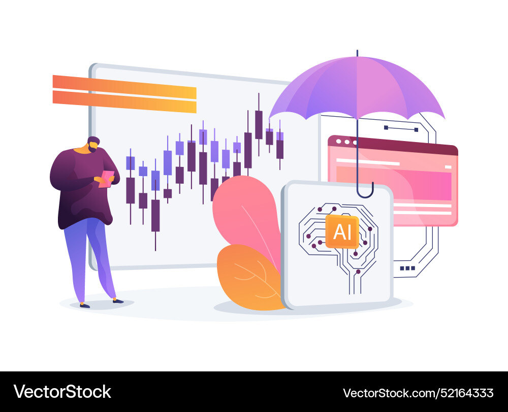 Ai-powered risk management strategies abstract Vector Image Ai-powered risk management strategies abstract Vector Image