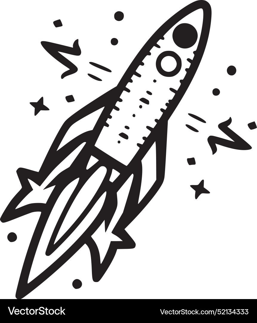 Boom - black and white Royalty Free Vector Image