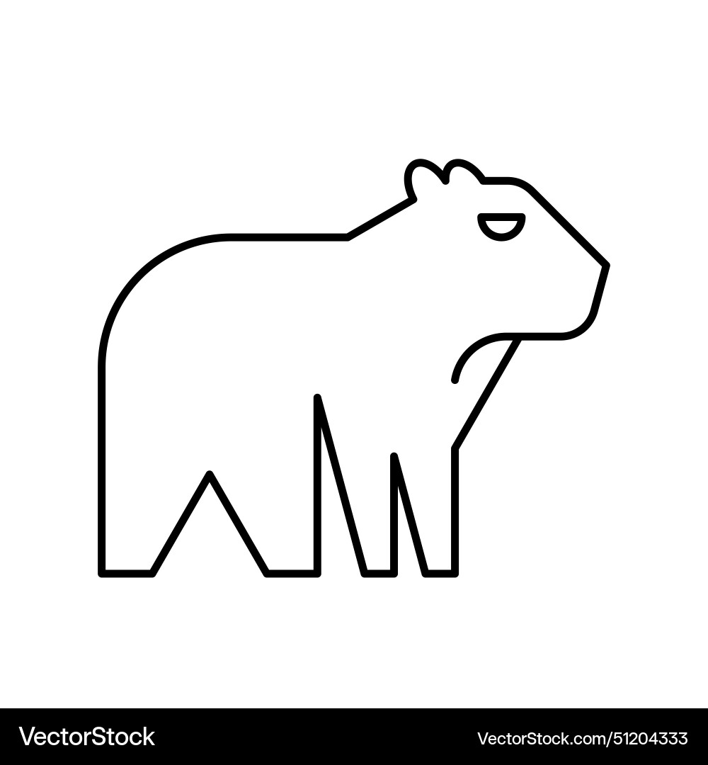 Capybara logo Royalty Free Vector Image - VectorStock