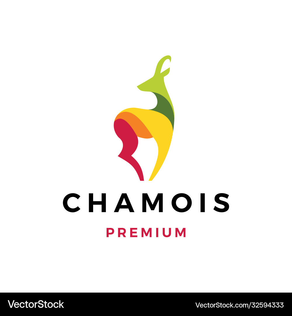 Chamois logo icon Royalty Free Vector Image - VectorStock