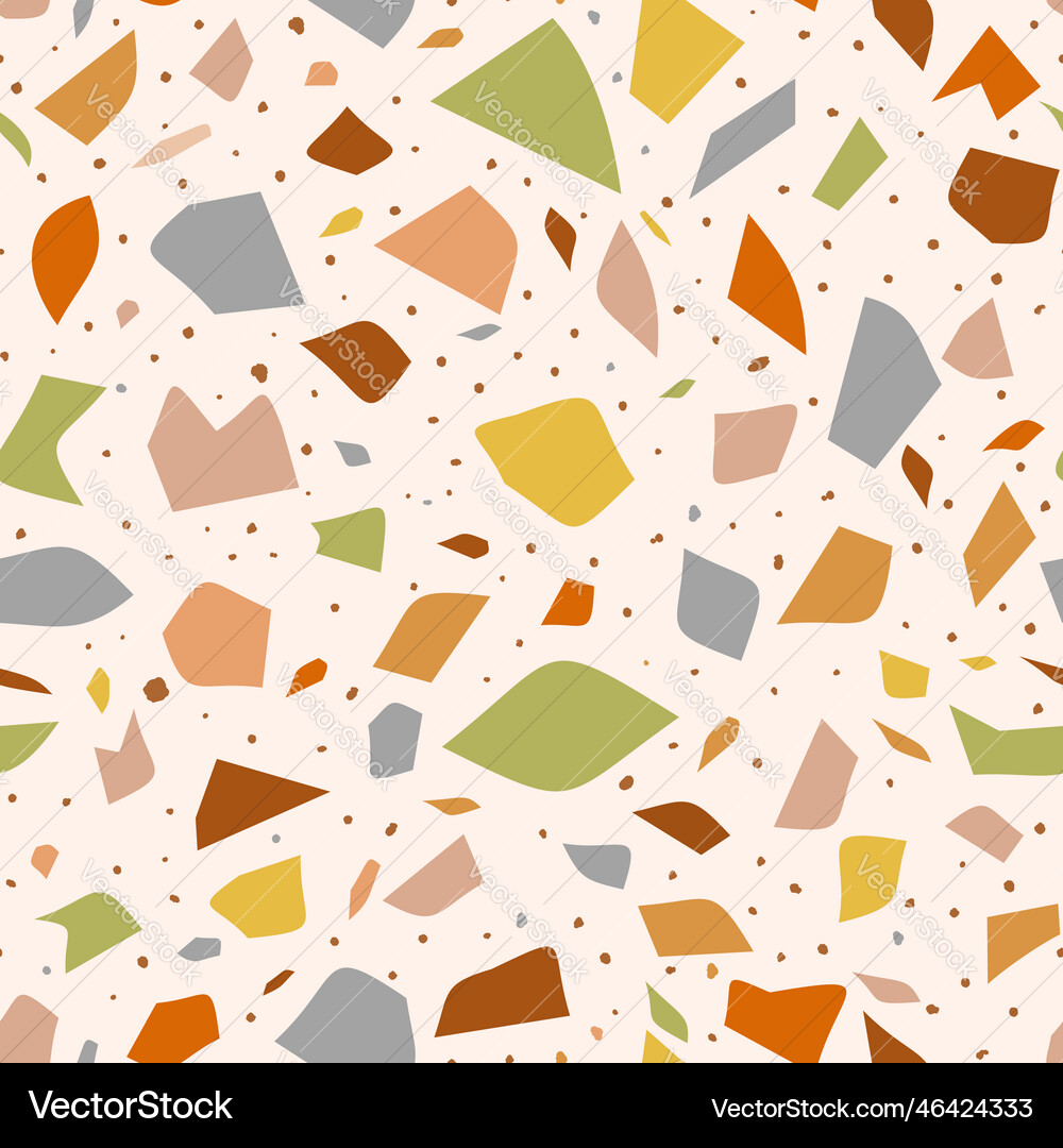 Colorful terrazzo tiles flooring seamless pattern Vector Image