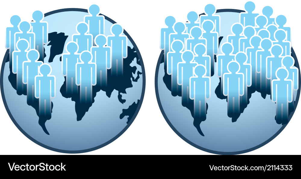 Globe people Royalty Free Vector Image - VectorStock