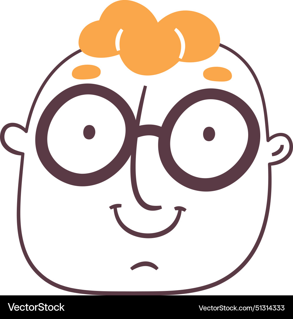 Hand drawn man portrait Royalty Free Vector Image
