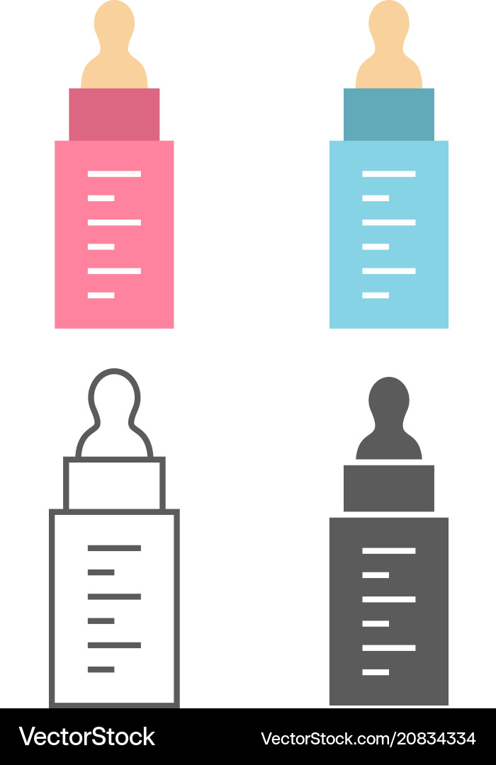 Baby milk bottle icon Royalty Free Vector Image