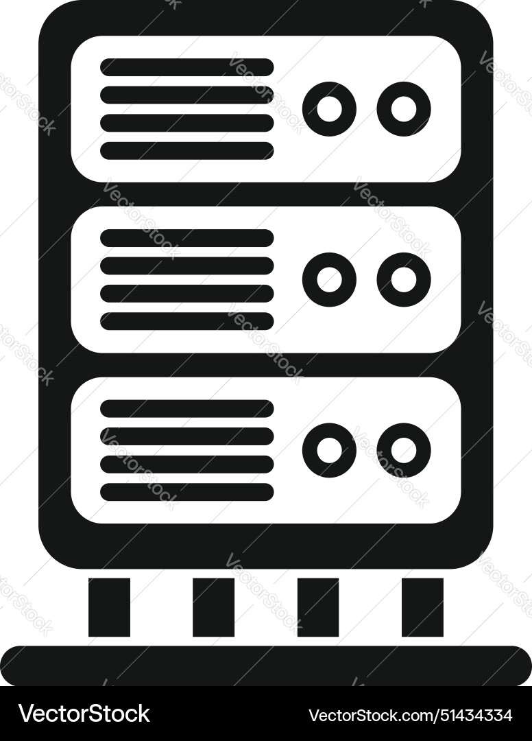 Server Rack Logo Server Rack Icon Flat Isolated Vector 15063016 Vector