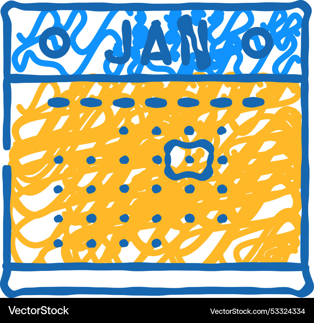 Calendar pages list icon doodle Royalty Free Vector Image