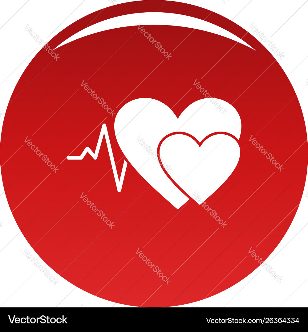 Cardiology icon red Royalty Free Vector Image - VectorStock