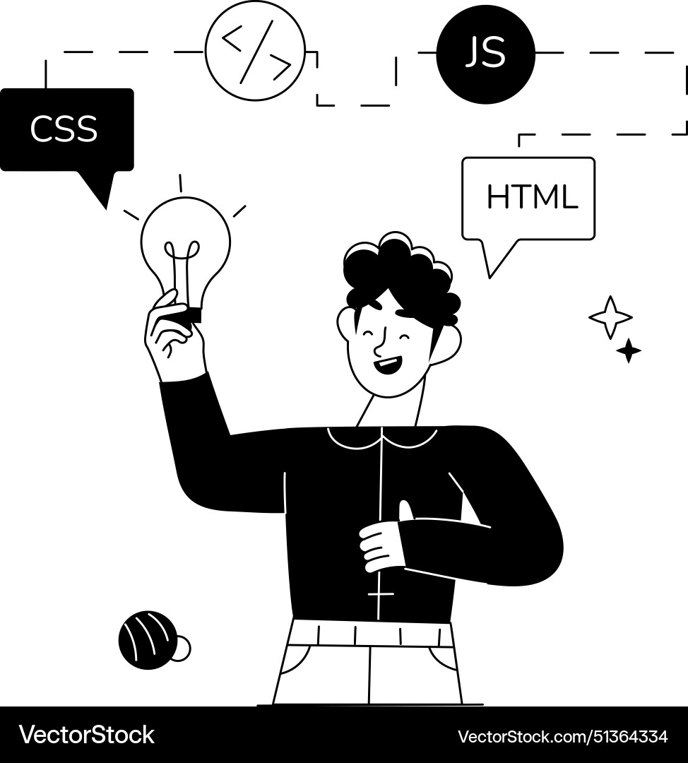 Creative developer Royalty Free Vector Image - VectorStock