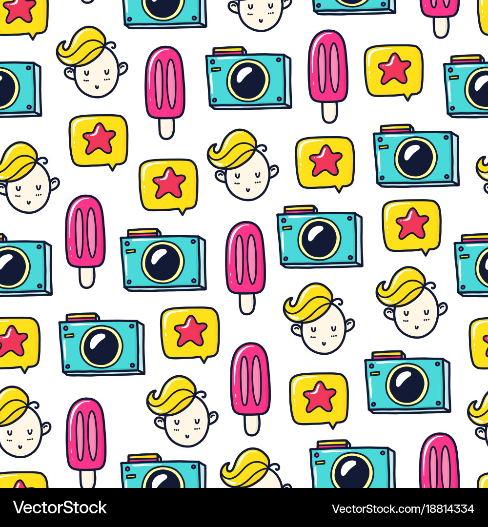 Doodles pattern Royalty Free Vector Image - VectorStock