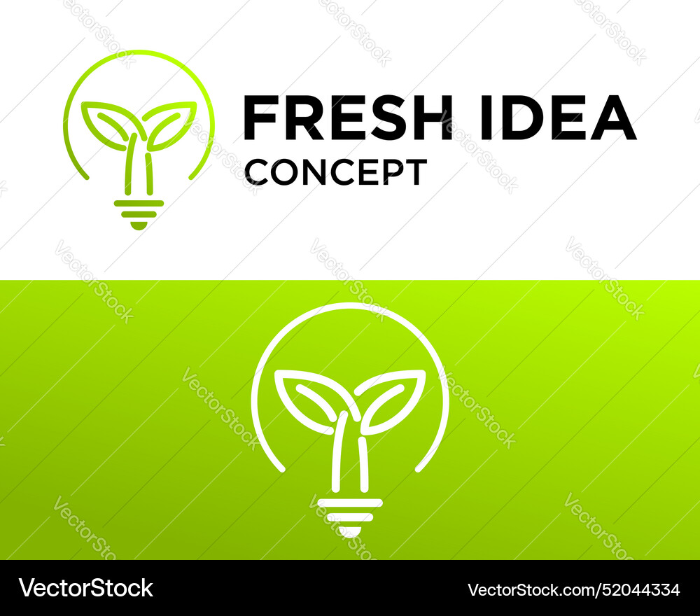 Fresh idea logo Royalty Free Vector Image - VectorStock