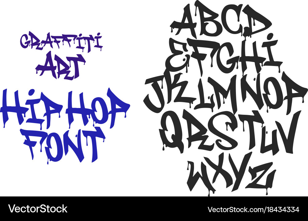Graffiti font Royalty Free Vector Image - VectorStock