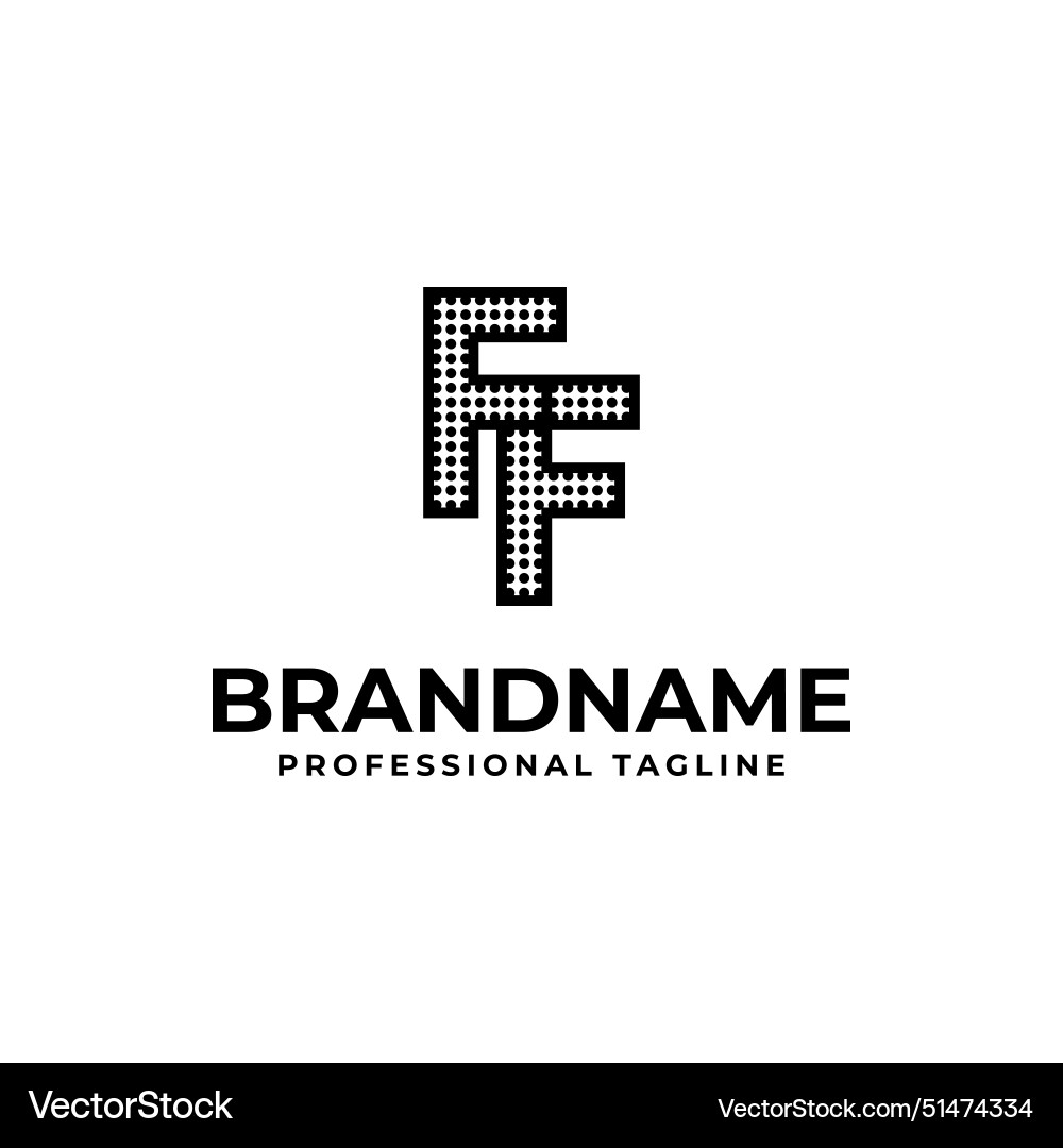 Letters ff dot monogram logo suitable Royalty Free Vector